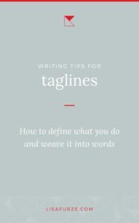 6 quick tips for writing a tagline that inspires your clients - Lisa Furze