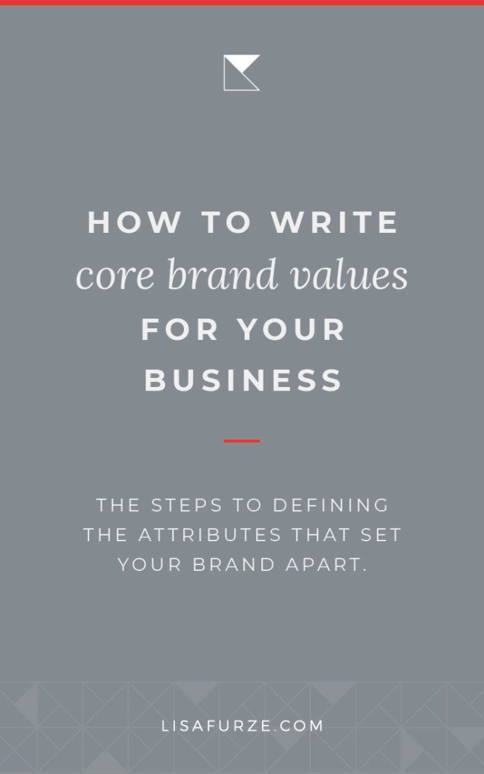 How to write brand values for your business - Lisa Furze